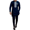 African Men Dashiki Long Sleeve 2pc Traditional Outfit Set